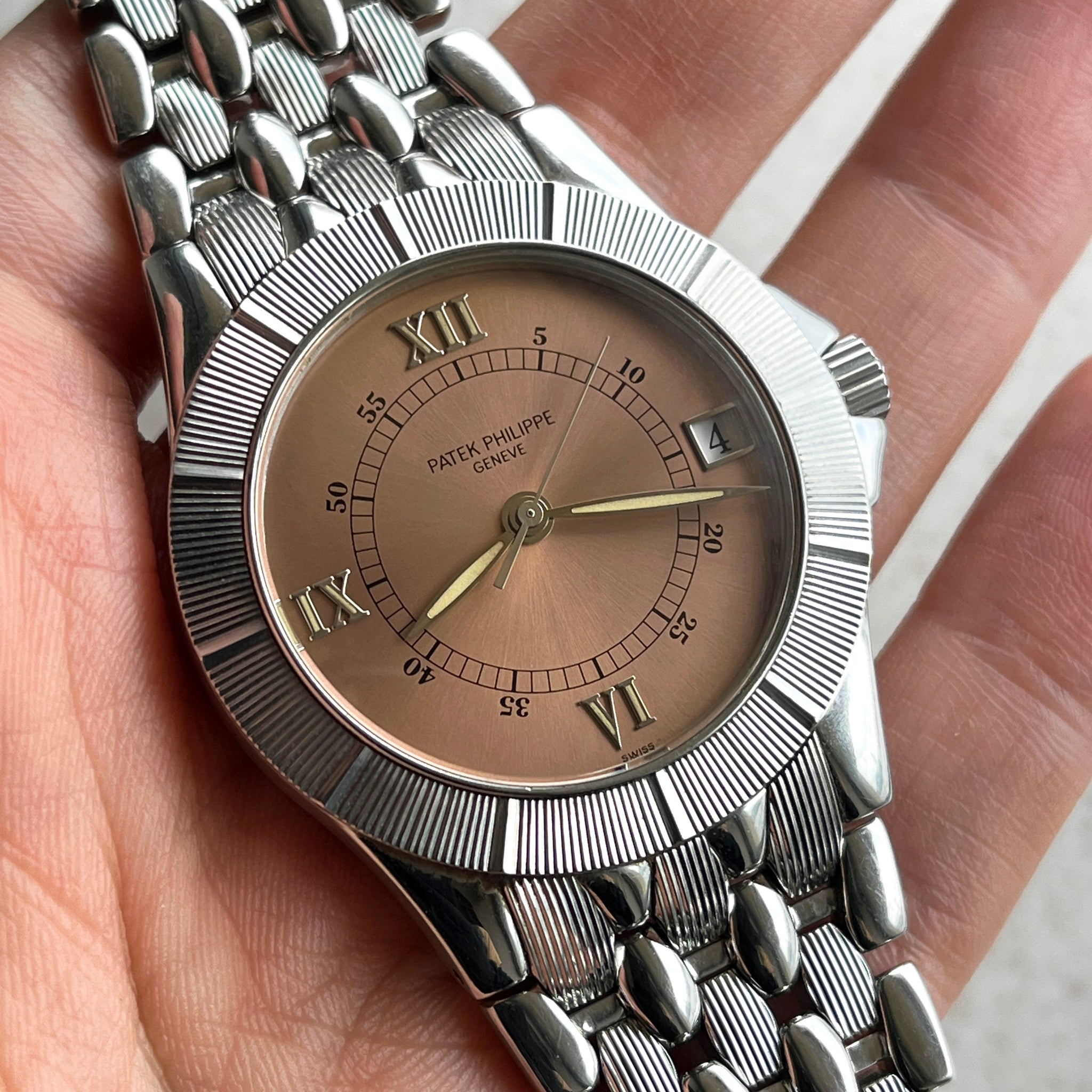 Patek Philippe Neptune Salmon Dial Watch, Ref. 5080/1A, Steel – SWISS HOURS